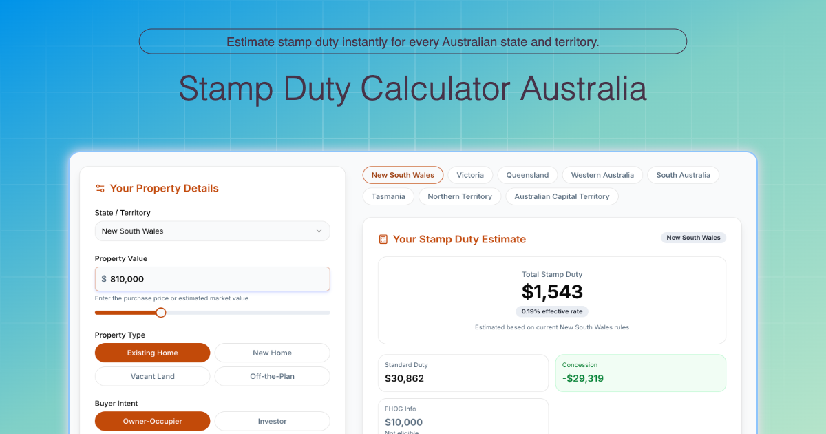 Company & Trust Stamp Duty Calculator — Individual vs Company vs Trust ...